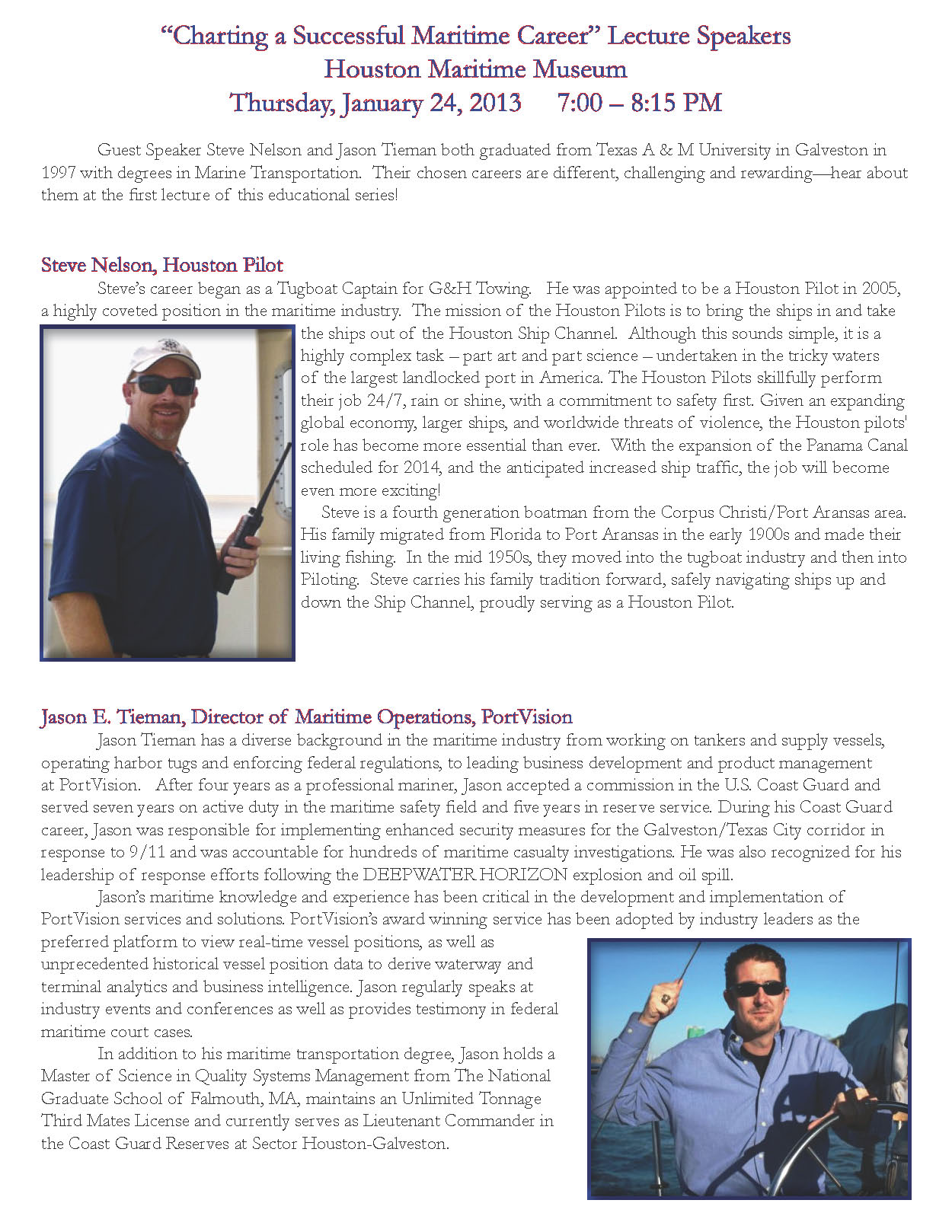 Past Events - Houston Maritime Museum